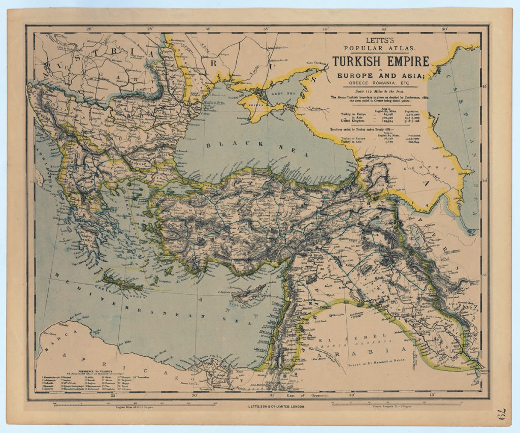 OSMANLI İMPARATORLUĞU HARİTA – Emre Gurcay Collection